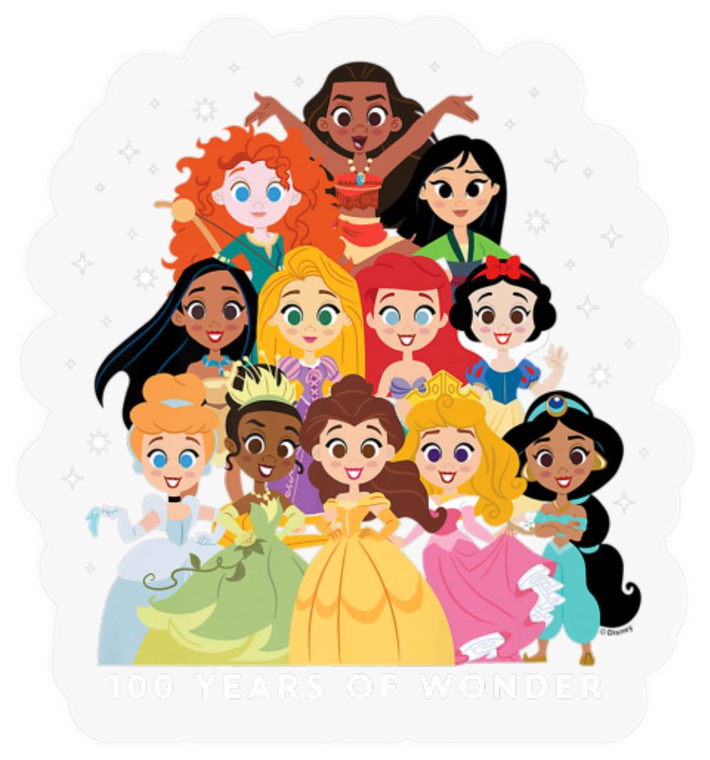 Disney 100 - 100 Years Of Wonder Princesses Stickers Designed & Sold By ...