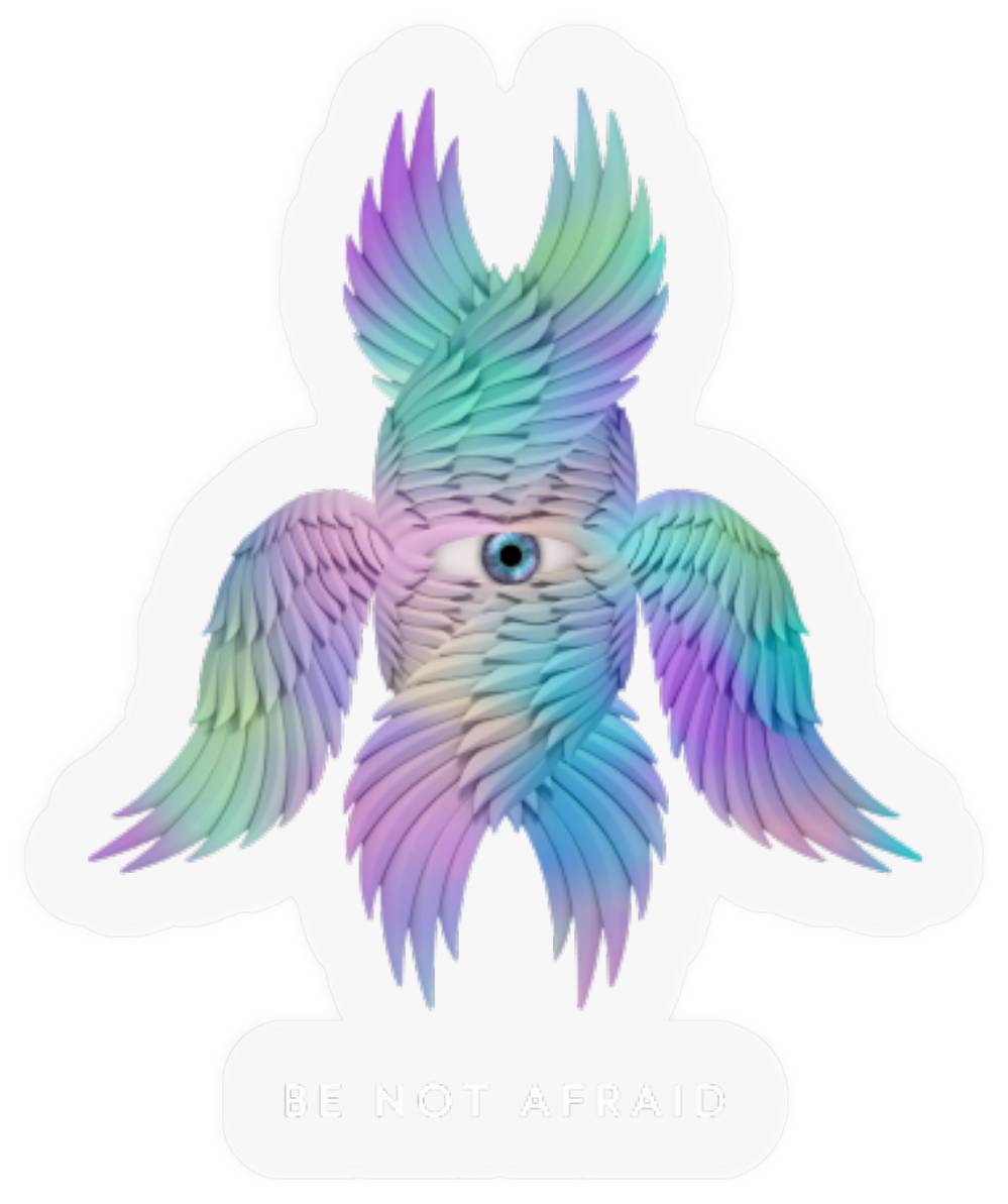 Biblically Accurate Angel Stickers BE NOT AFRAID Rainbow Seraph ...