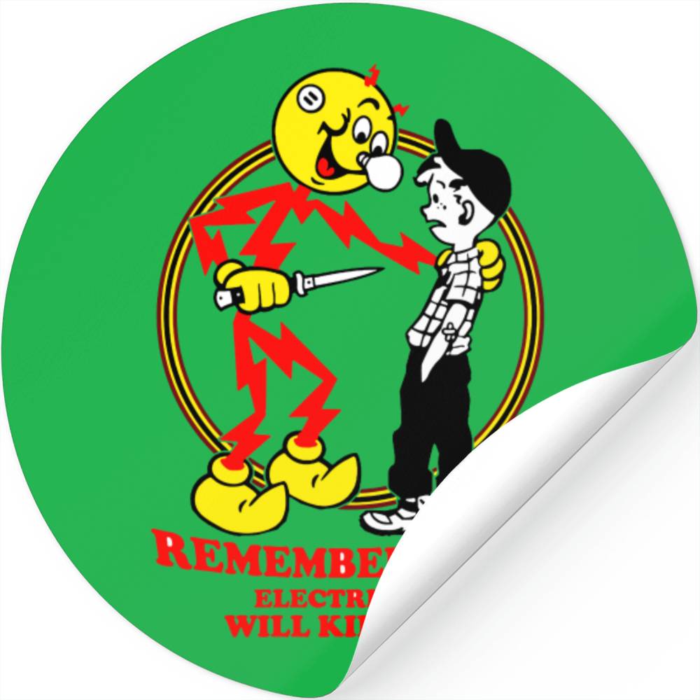 REMEMBER KIDS ELECTRICITY WILL KILL YOU - Reddy Kilowatt - Stickers ...