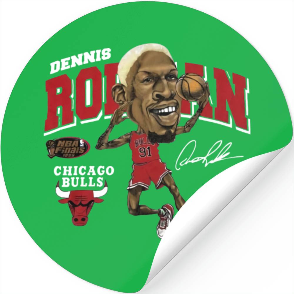 Vintage Dennis Rodman Stickers Designed & Sold By Aurora Felicia
