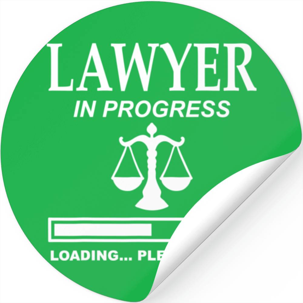 Scales Of Justice Lawyer In Progress Law School Student Fun Sticker ...