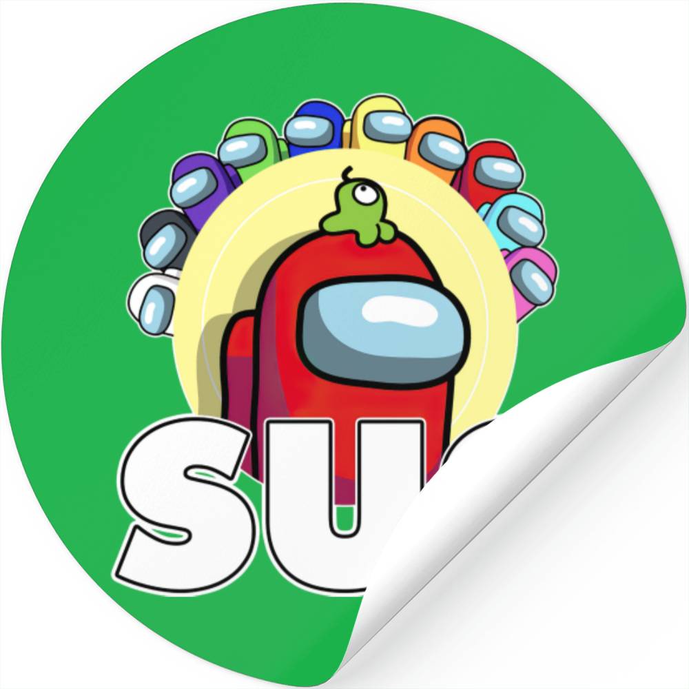 Among Us Sus Sticker Designed & Sold By Juan Casal