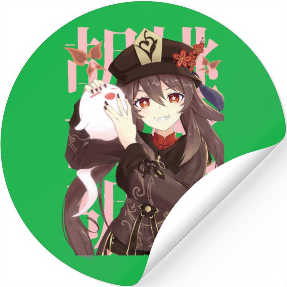 Genshin Impact - Hu Tao - Genshin Impact - Sticker Designed & Sold By ...