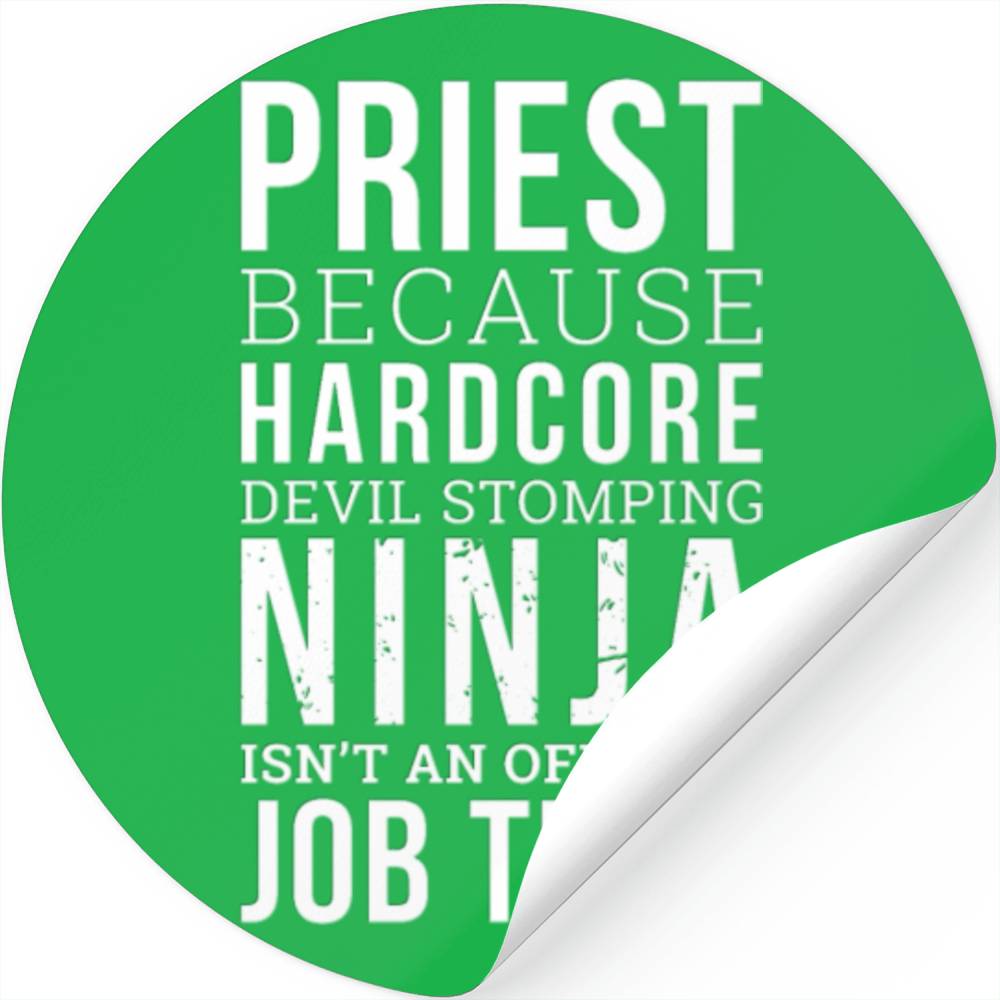 Funny Priest Sticker Gift Christian Catholic Men Stickers Designed ...