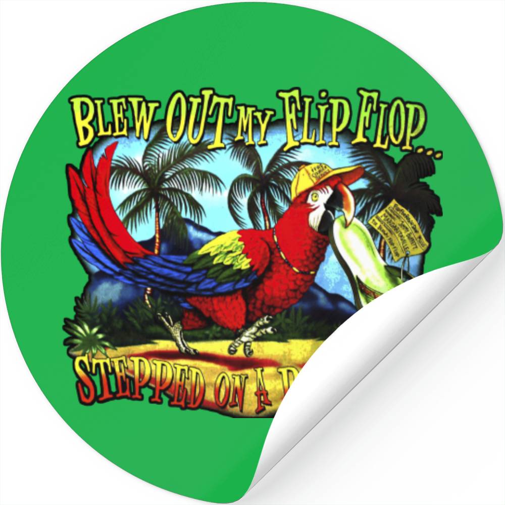 Jimmy Buffett Stickers Designed & Sold By Belva Clone