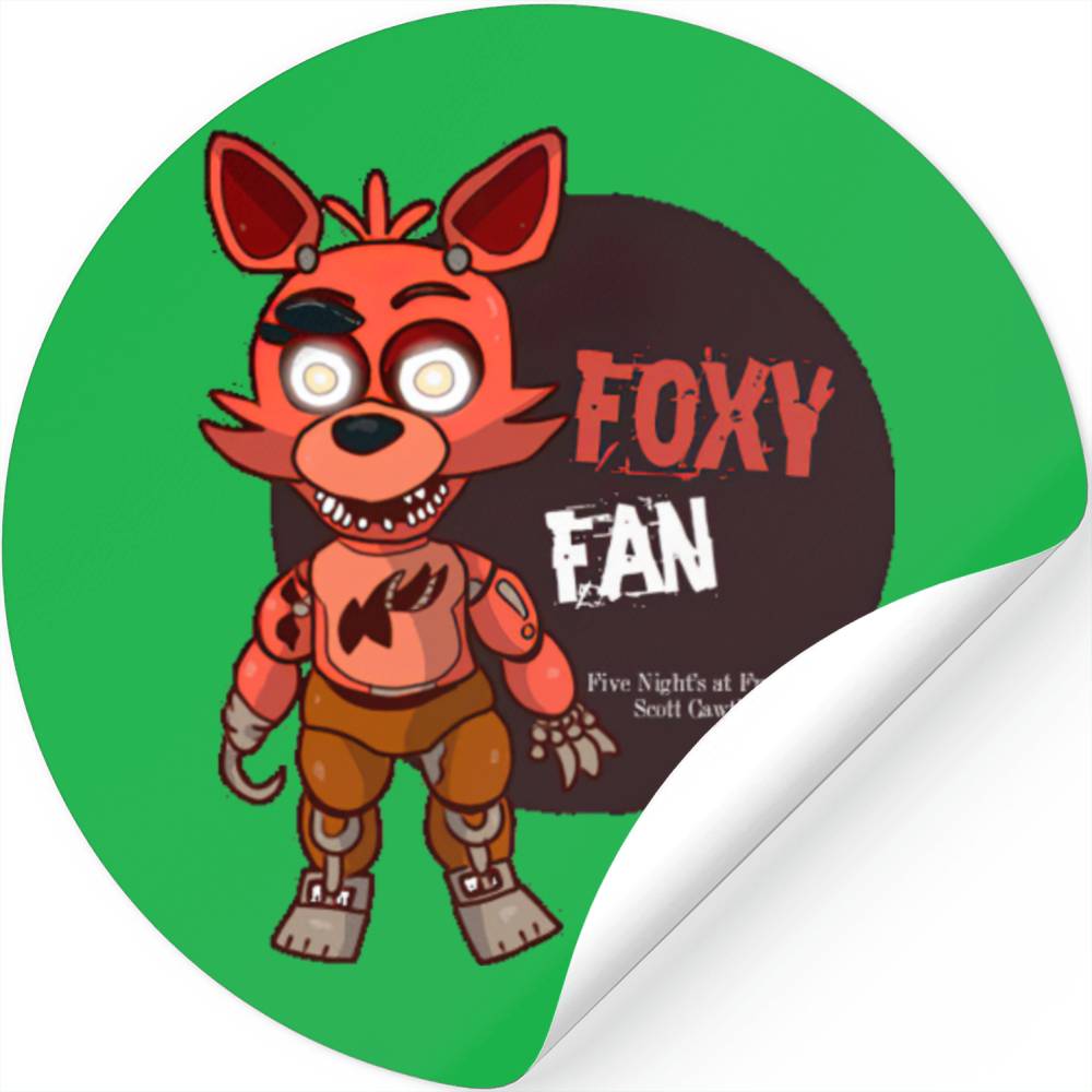 Five Night's At Freddy's Foxy Fan - Five Nights At Freddys - Stickers ...