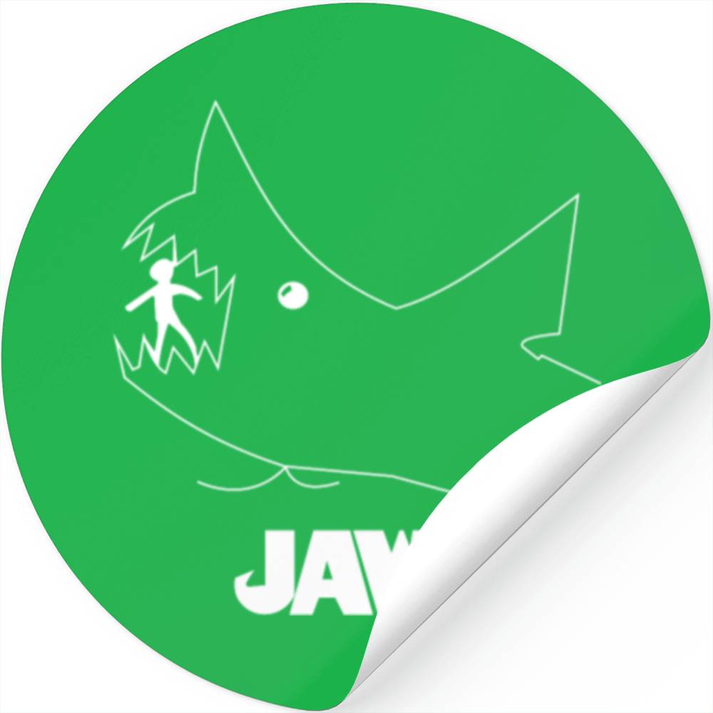 Jaws Chalk Board Movie Stickers Designed & Sold By G James