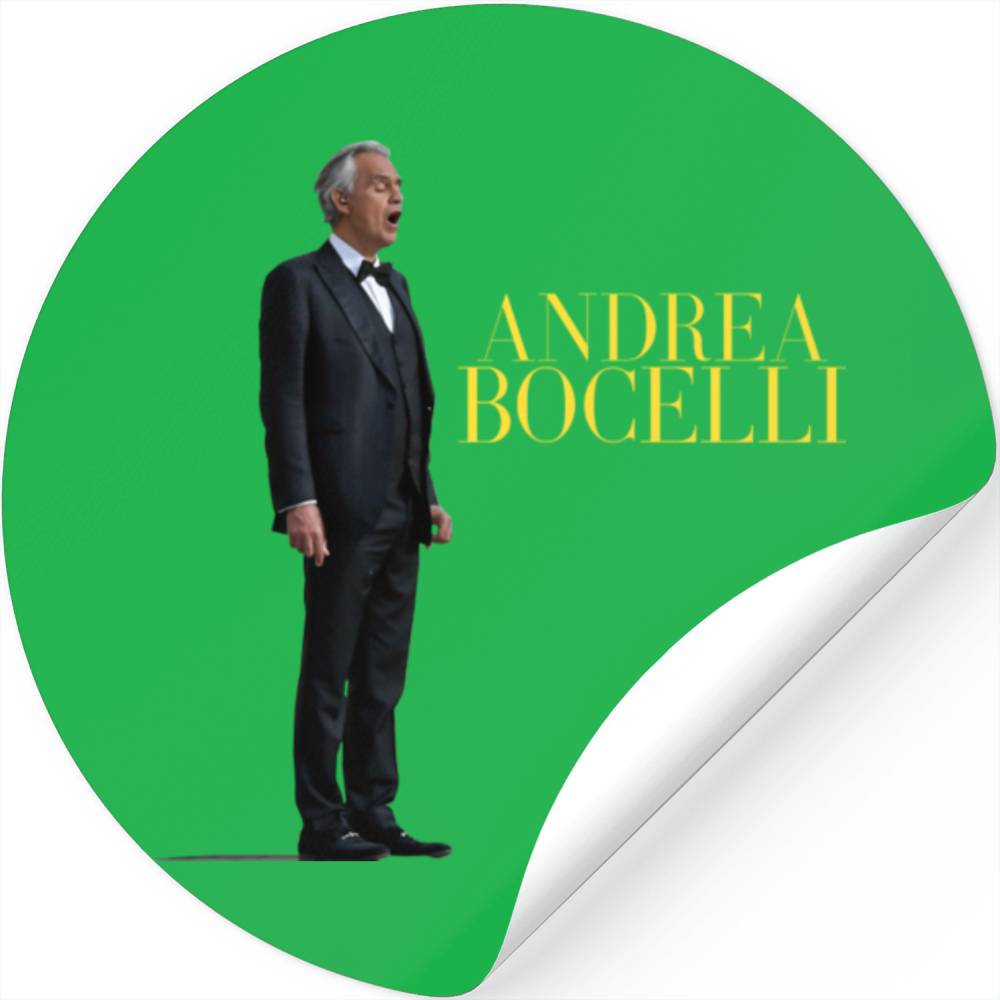 Andrea Bocelli Singing 3 - Andrea Bocelli Singing - Stickers Designed ...