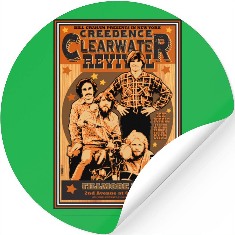 70s Rockis - Creedence Clearwater Revival - Stickers Designed & Sold By ...