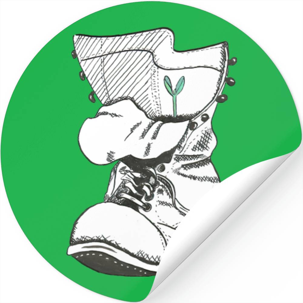Plant In A Boot - Wall E - Stickers Designed & Sold By Decreasing Cate