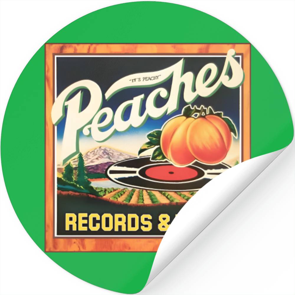 Peaches Records And Tapes Stickers - Vintage Records Tapes Stickers ...