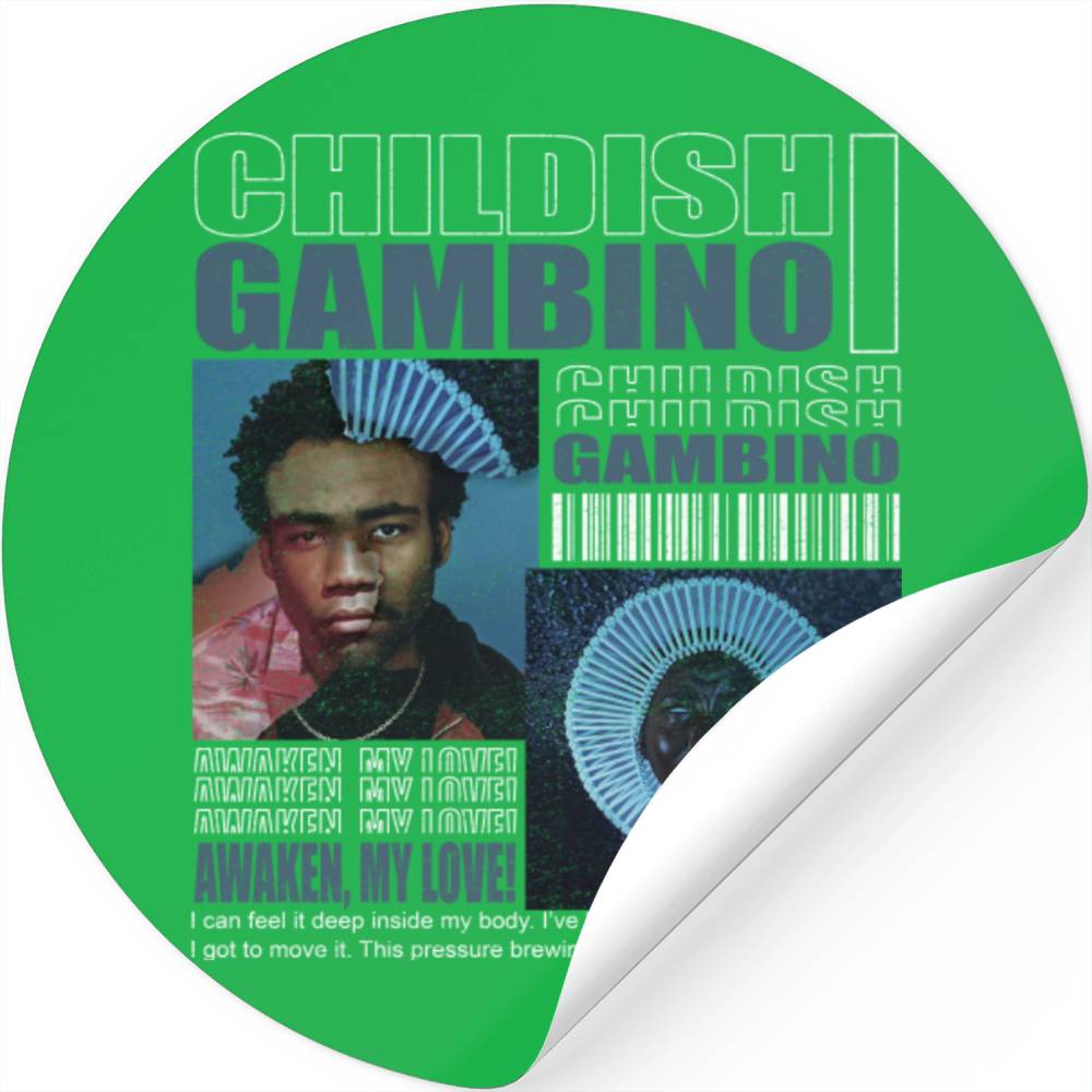Childish Gambino Awaken, My Love Stickers Hip Hop 90s Vintage Designed ...