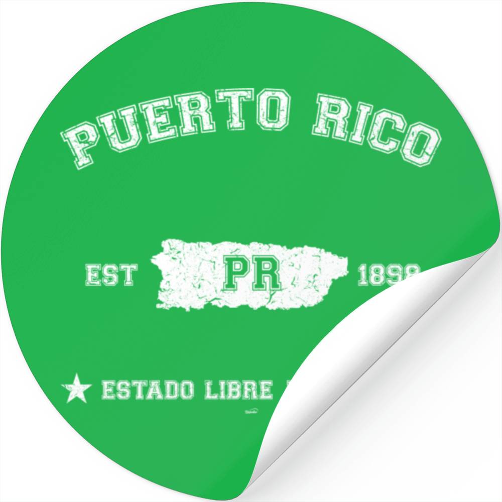 Puerto Rico Vintage Map With Date Of Founding Designed & Sold By Gil Klein