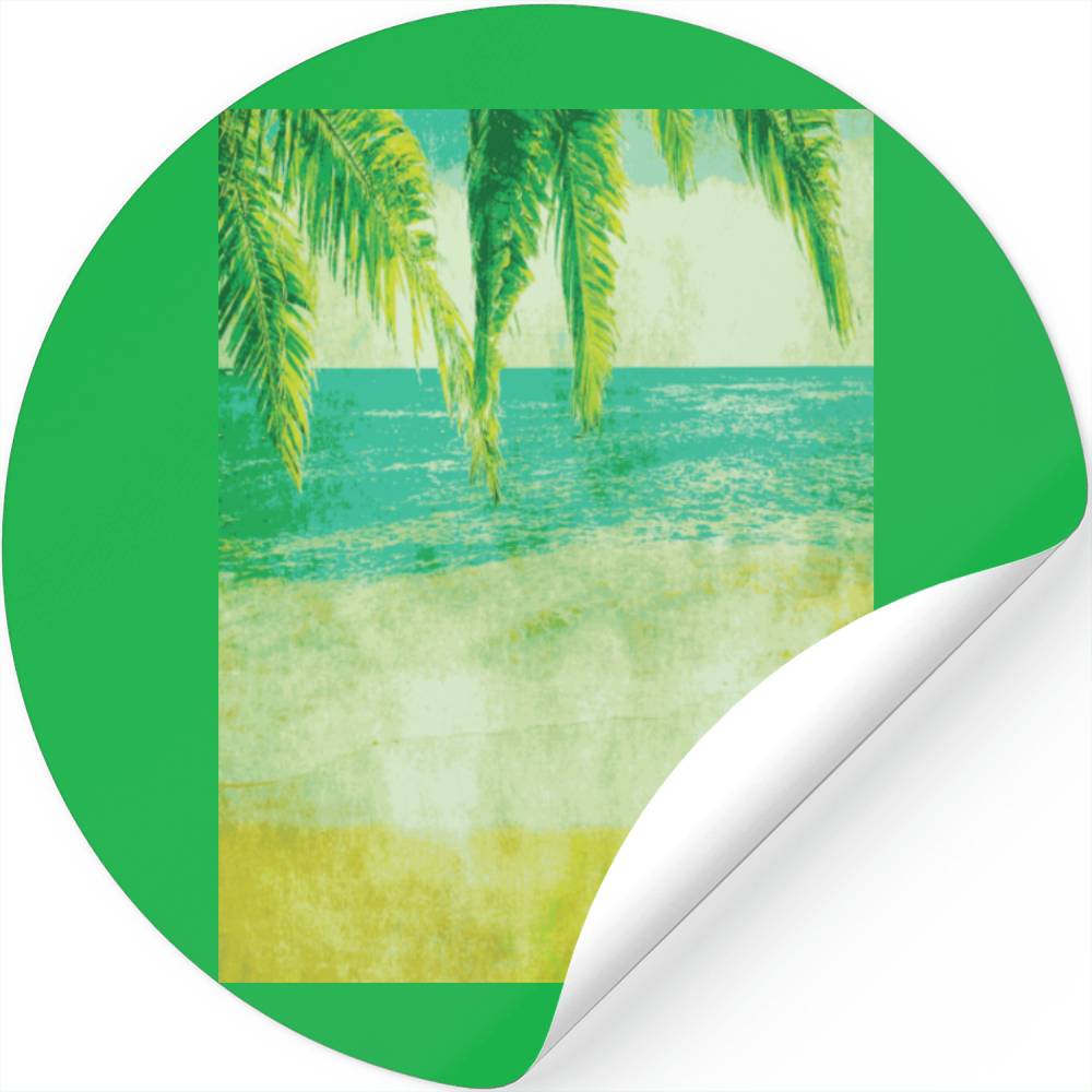 VINTAGE BEACH PALM TREES Pop Art Designed & Sold By Brian Rhodes