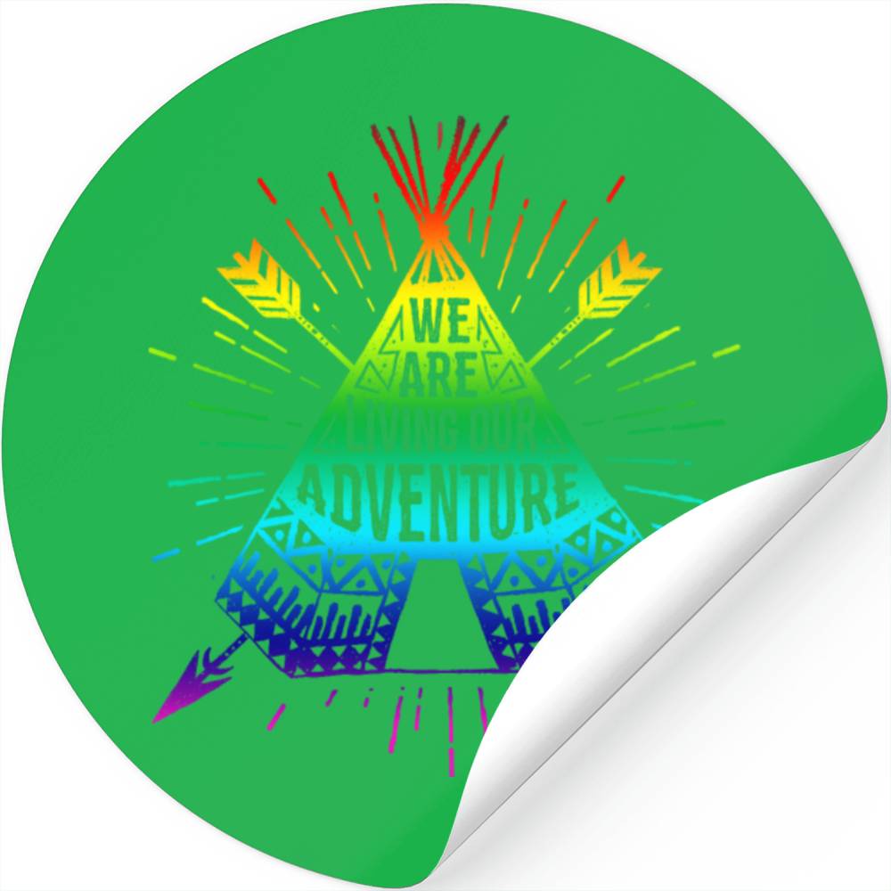 Living Our Adventure Boho Bright Rainbow Native American