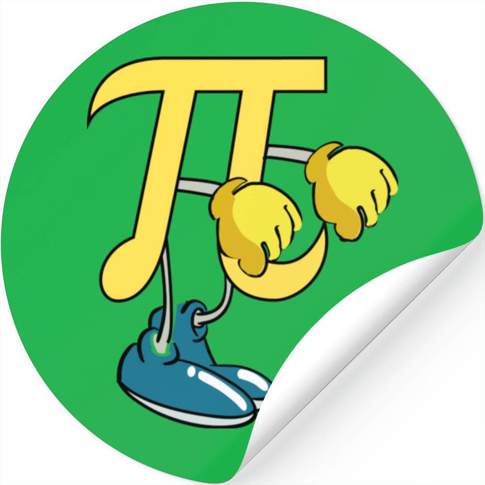 Funny Pi Day Stickers Designed & Sold By Lebogang