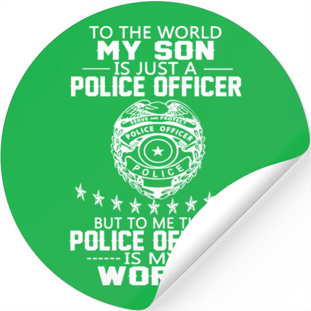 MY SON IS POLICE OFFICER Stickers Designed Sold By Mattias Adolfsson my-son-is-police-officer-stickers-designed-sold-by-mattias-adolfsson