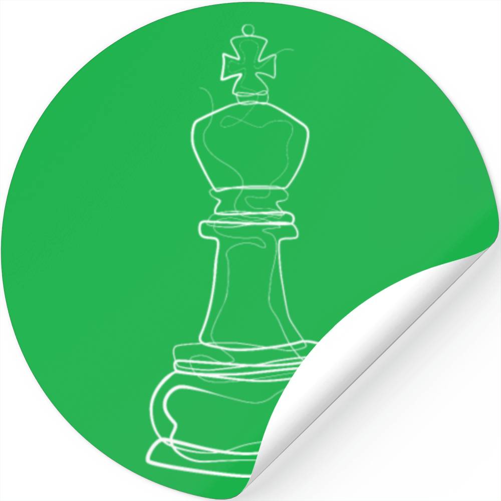 Chess King - One Line Drawing Designed & Sold By Ian Kennedy