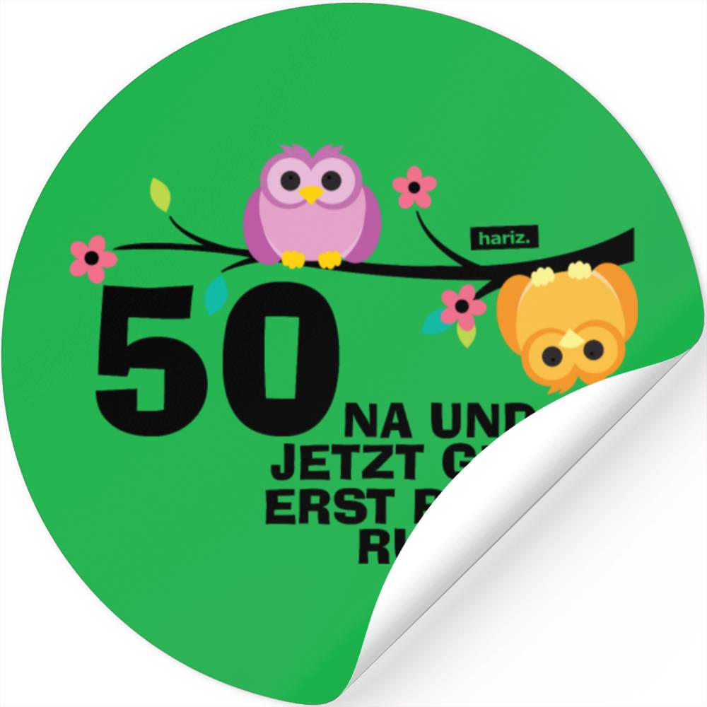 50 Na Und Jetzt Geht's Richtig Round 50 Birthday H Designed & Sold By ...