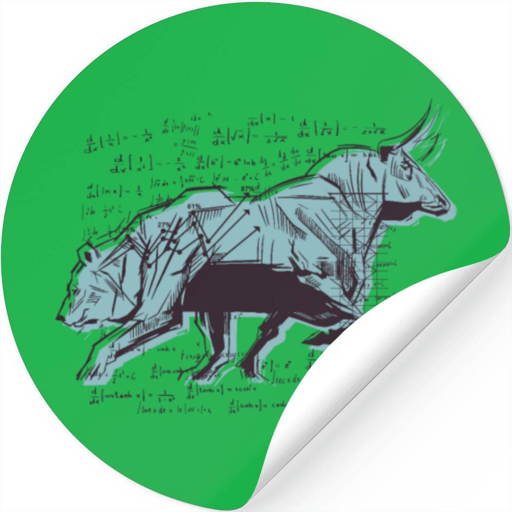 Stock Market Formulas With Bull And Bear Design Designed & Sold By ...