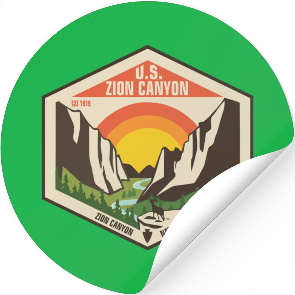 Zion National Park - Zion Stickers Designed & Sold By DanieParker