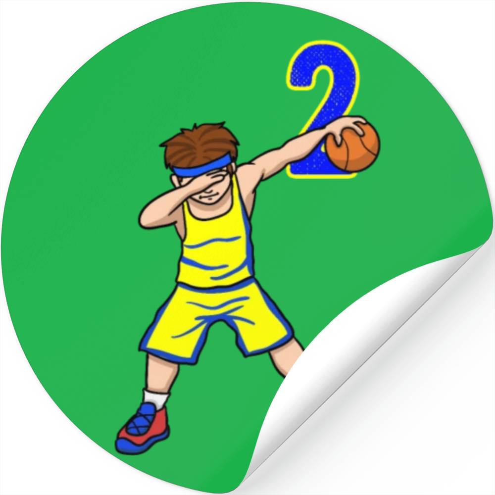 Cool Yellow Blue Basketball Team Number 2 Designed & Sold By Michael Parkin