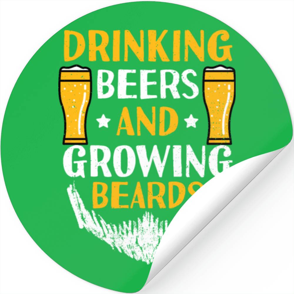 Drinking Beers And Growing Beards - Bart Designed & Sold By Selin Çınar