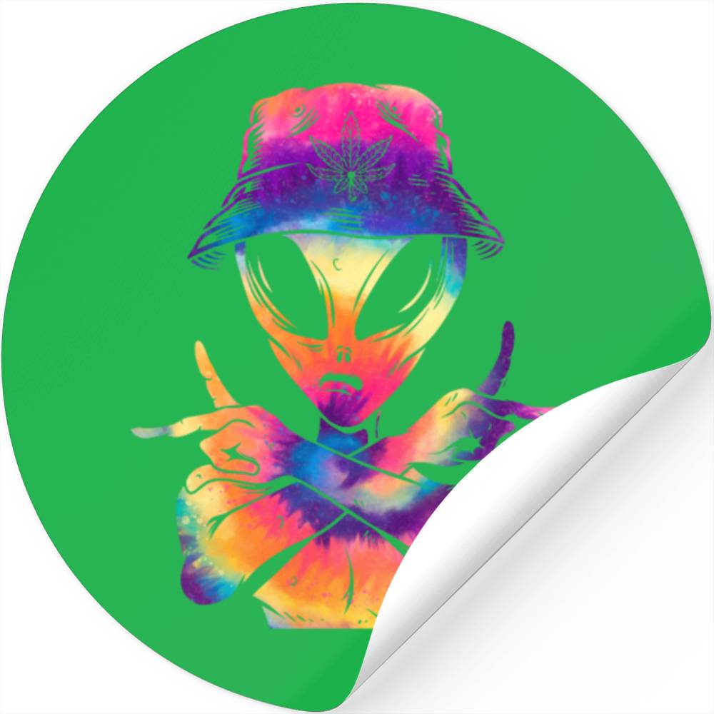 Tye Die Alien Weed Chill Extraterrestrial Smoker Designed & Sold By ...