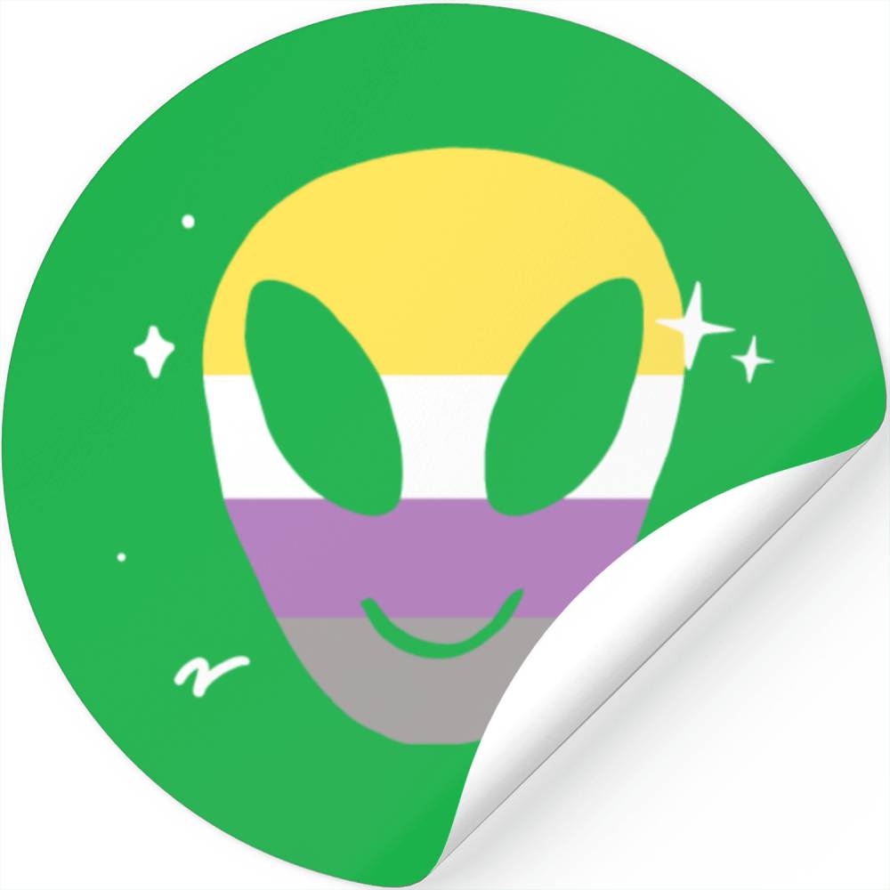 Nonbinary Alien Lgbtqia Pride Flag Weird Space Gif