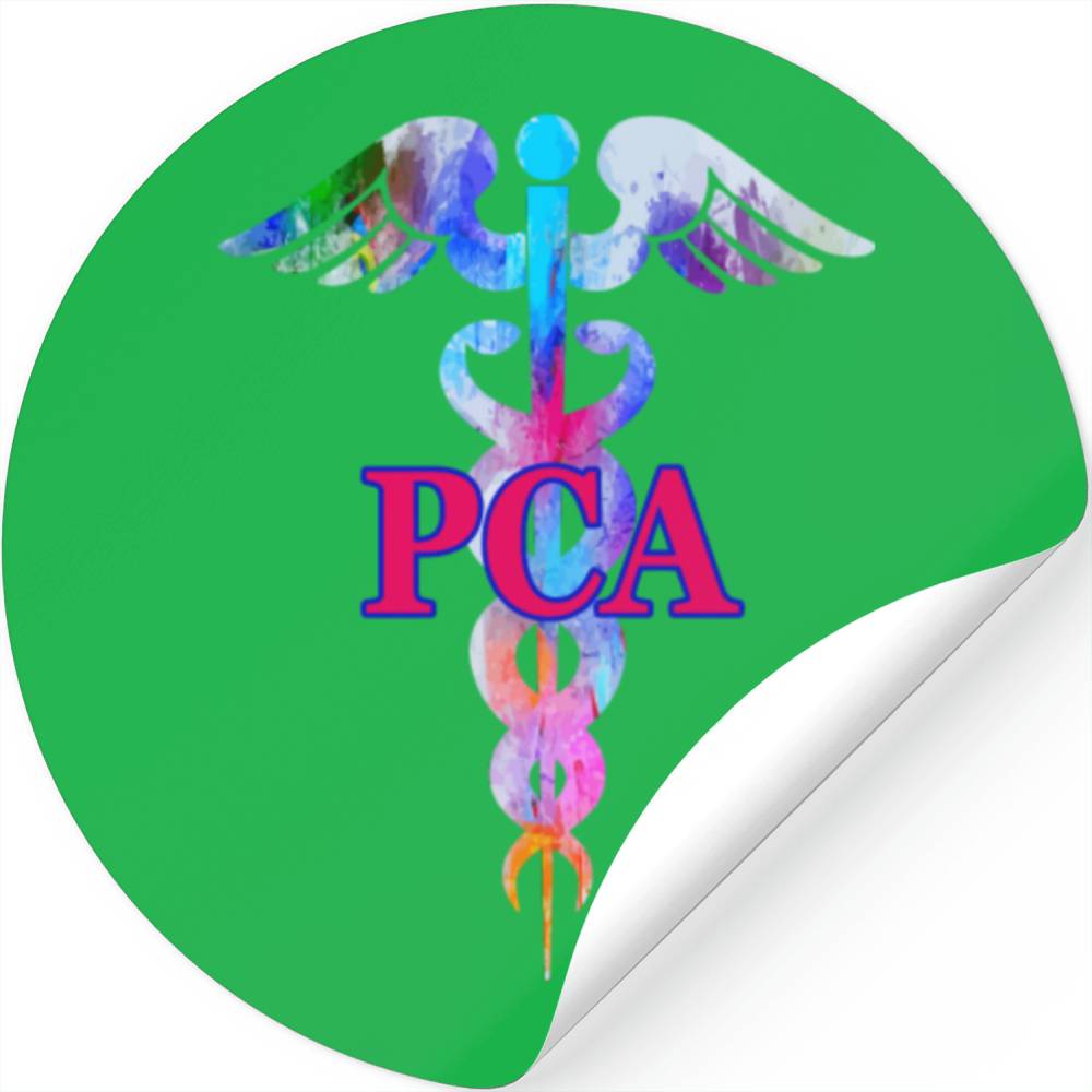 Patient Care Assistant Pca Caduceus Watercolor Art Designed & Sold By ...