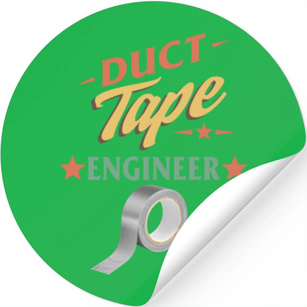 Engineering Stickers Duct Tape Engineer Dad Cute Designed & Sold By Tom ...
