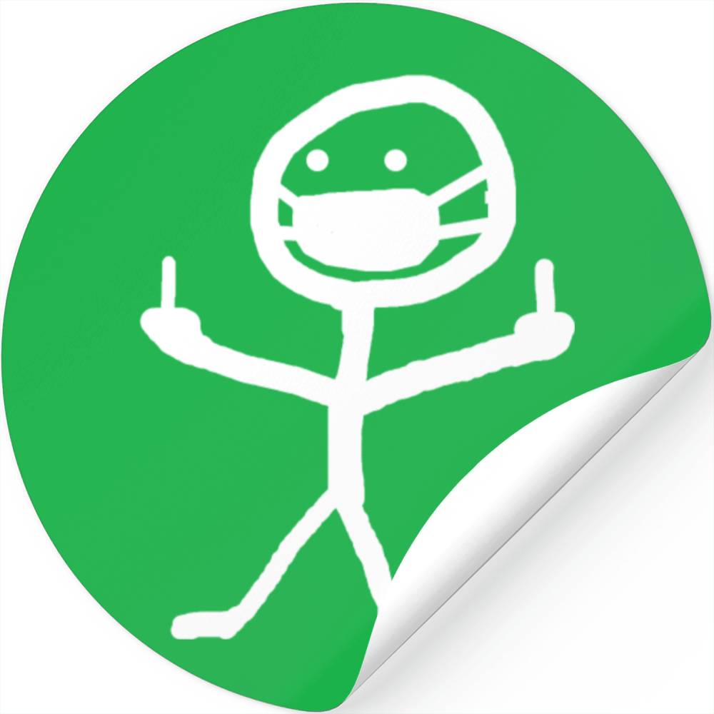 Stick Figure With Middle Finger Mask Designed & Sold By Saylor Schreiber