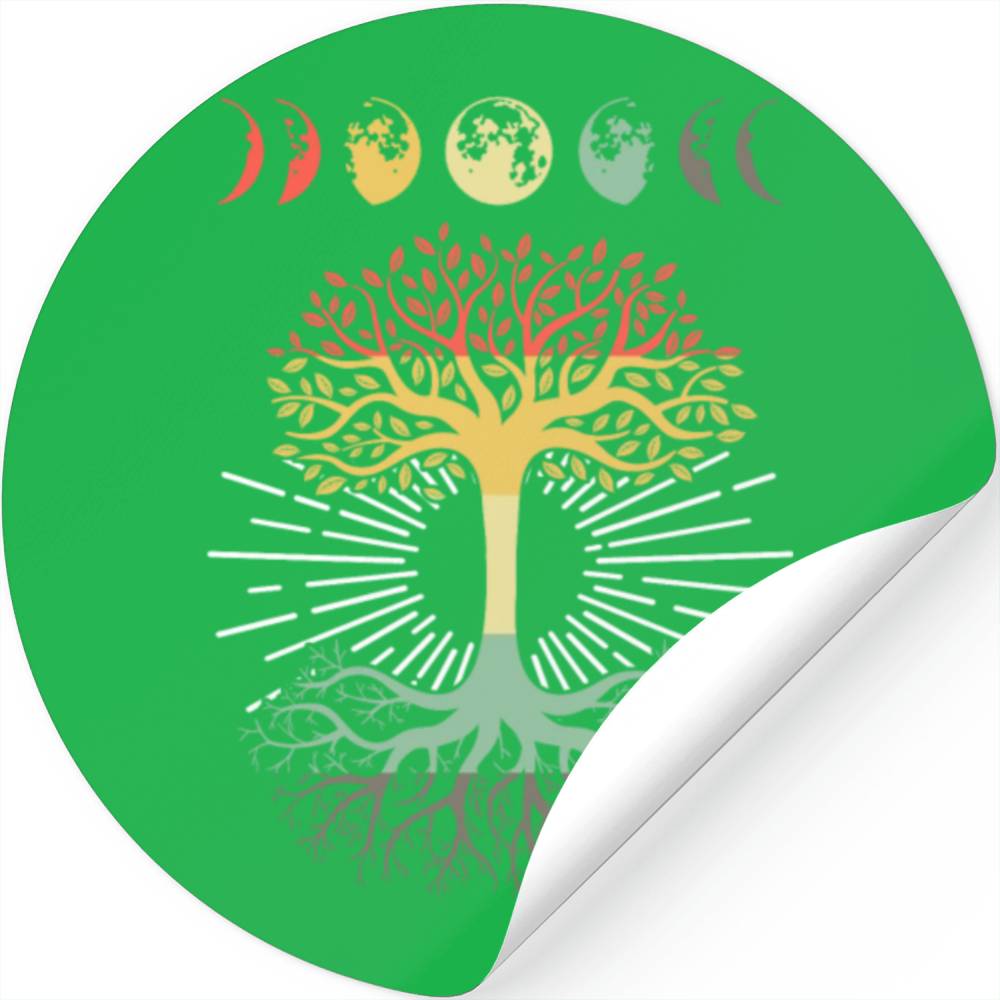 Phases Of The Moon Retro 60's 70's Vibe Tree Of Designed & Sold By ...