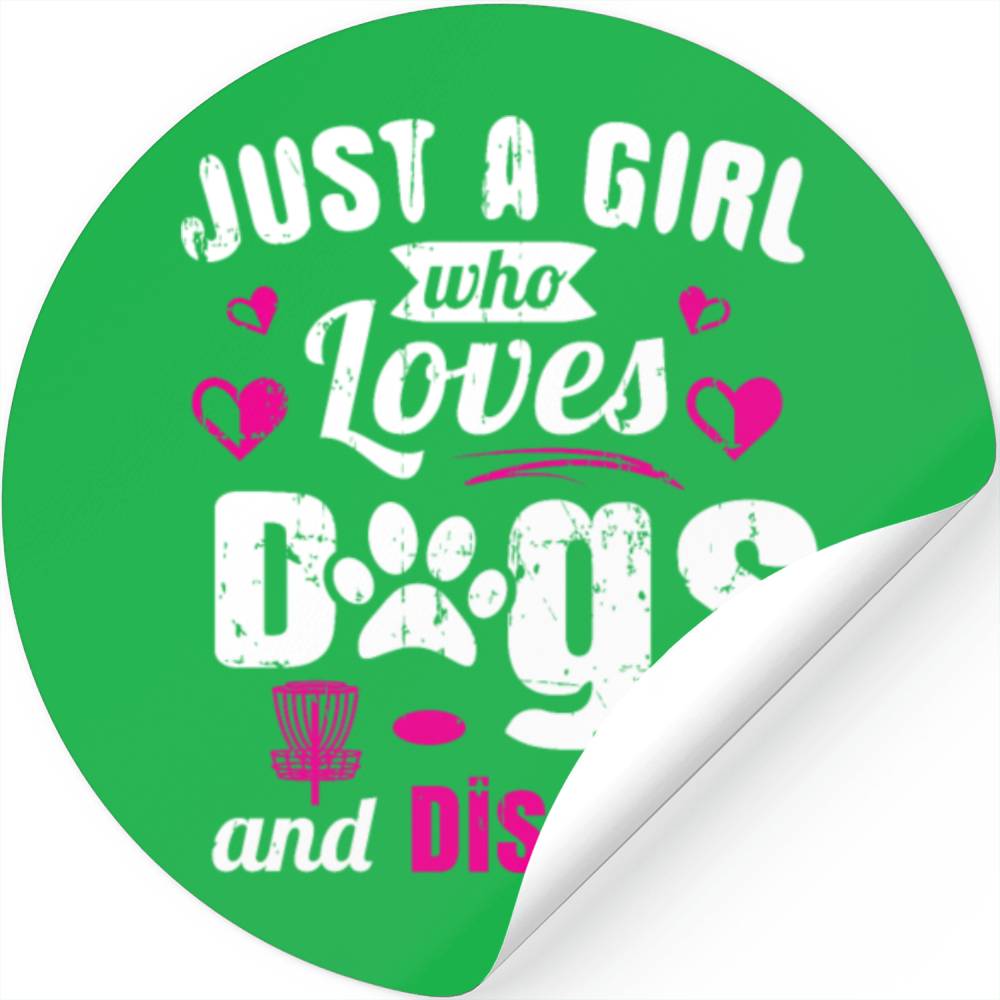 Girl Stickers Dogs Sticker Disc Golf Sticker Dog Lover Designed & Sold ...