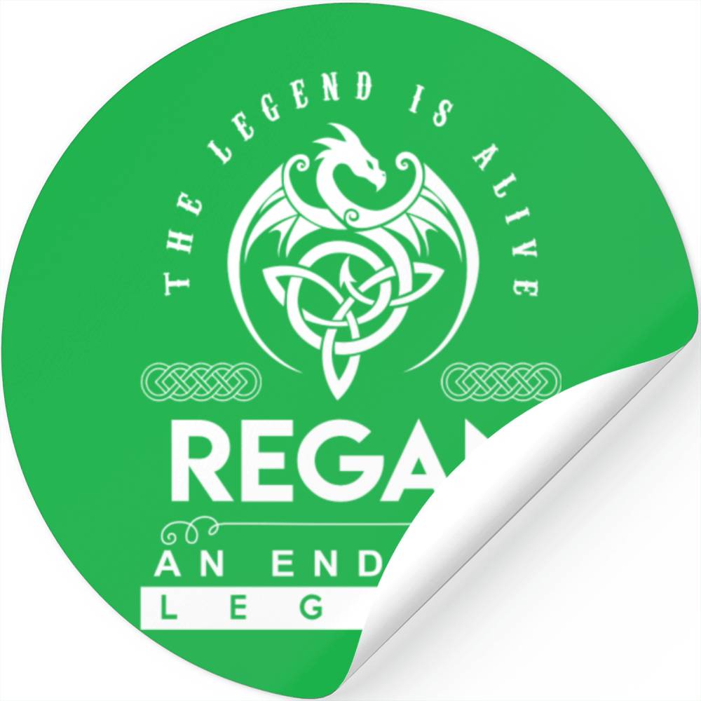 Regan Name Stickers - Regan The Legend Is Alive - A Designed & Sold By ...