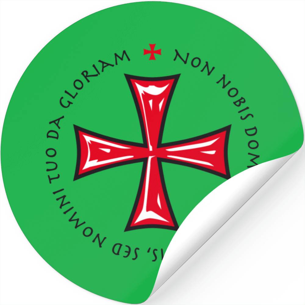 Cross Knights Templar Crusader Non Nobis Domine Stickers Designed ...