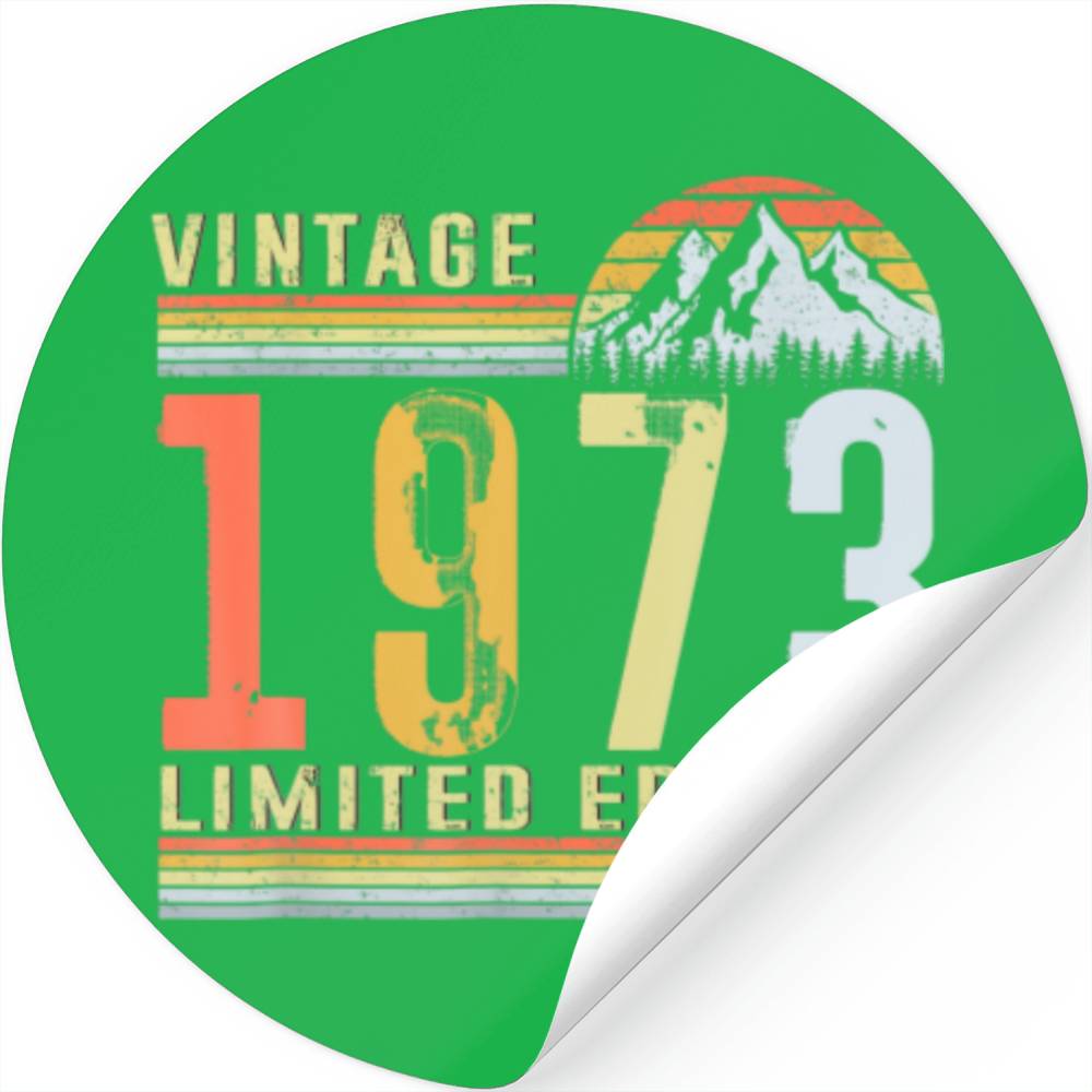 Vintage 1973 Limited Edition 49St Birthday Hiker H Stickers Designed ...