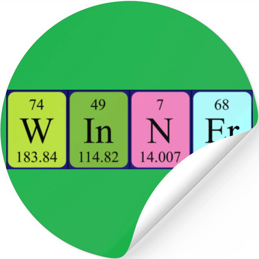 Winner Periodic Table Stickers Designed & Sold By Ben Levy