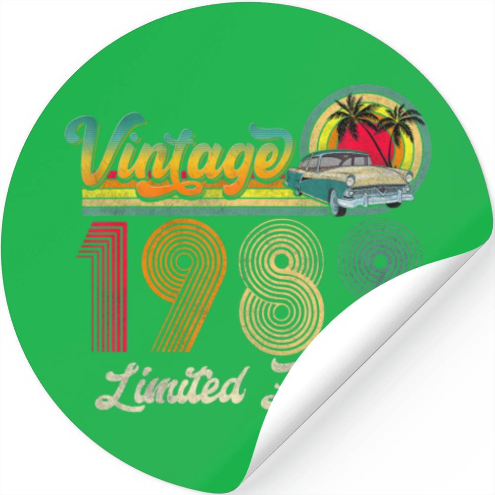 Vintage 1982 Limited Edition 40 Years Old 40Th Bir Stickers