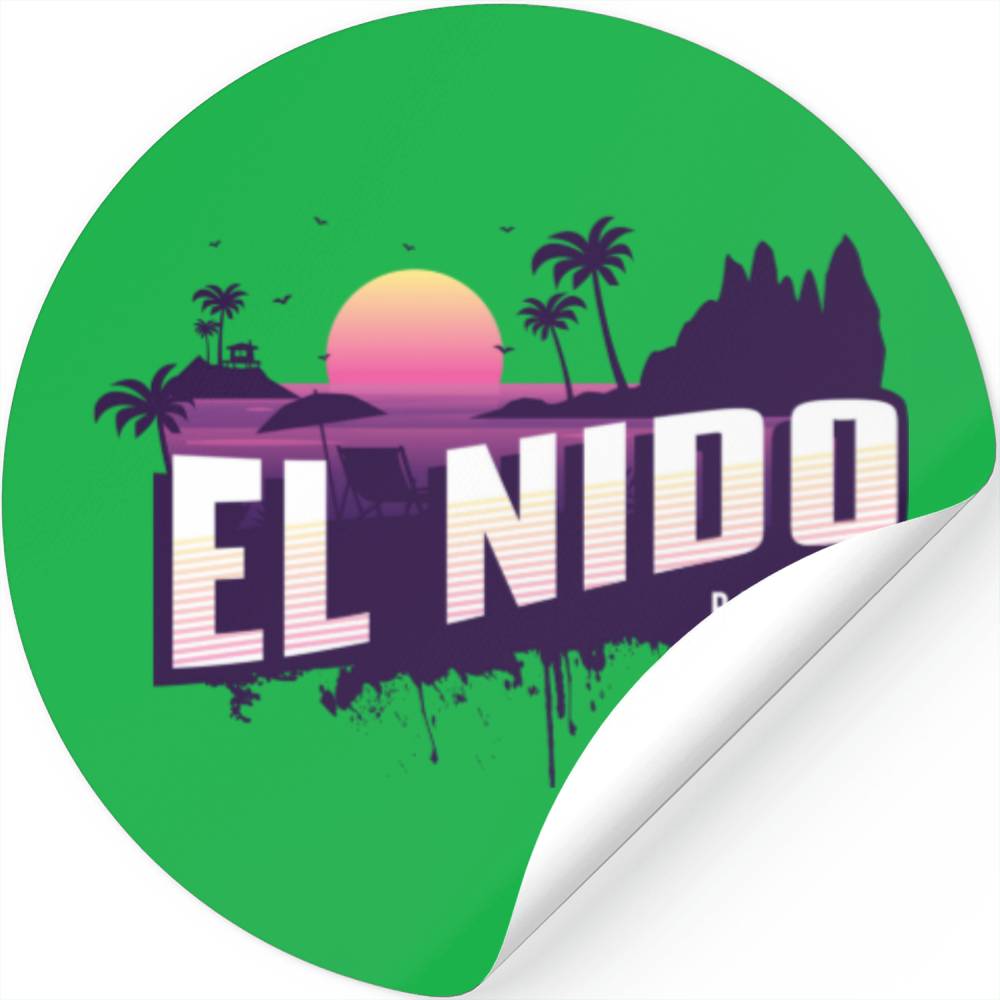 El Nido Palawan - Philippine Island Retro Souvenir Stickers Designed ...