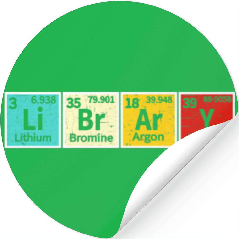 Library Periodic Table Library Reading Book Worms Stickers Designed ...