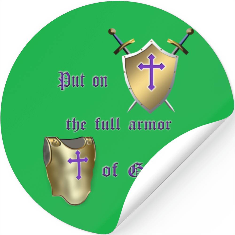 Full Armor Of God Polo Stickers Designed & Sold By Gail Johnson