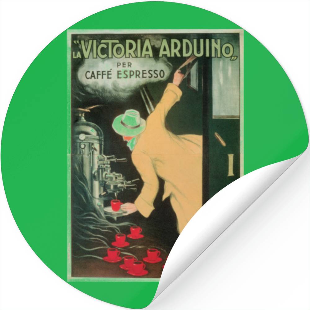 La Victoria Arduino Vintage Coffee Drink Ad Art Stickers