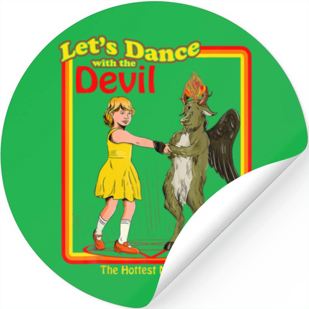 Witchcraft Let's Dance With The Devil Baphomet Sat Stickers Designed ...
