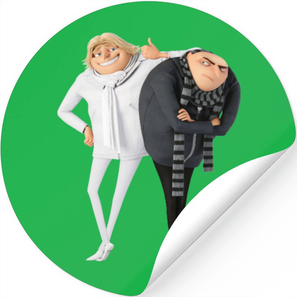Despicable Me | Dru & Gru Stickers Designed & Sold By Alex G Griffiths