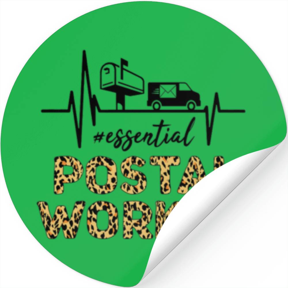 Postal Worker Essential - Postal Worker Heartbeat Stickers Designed ...