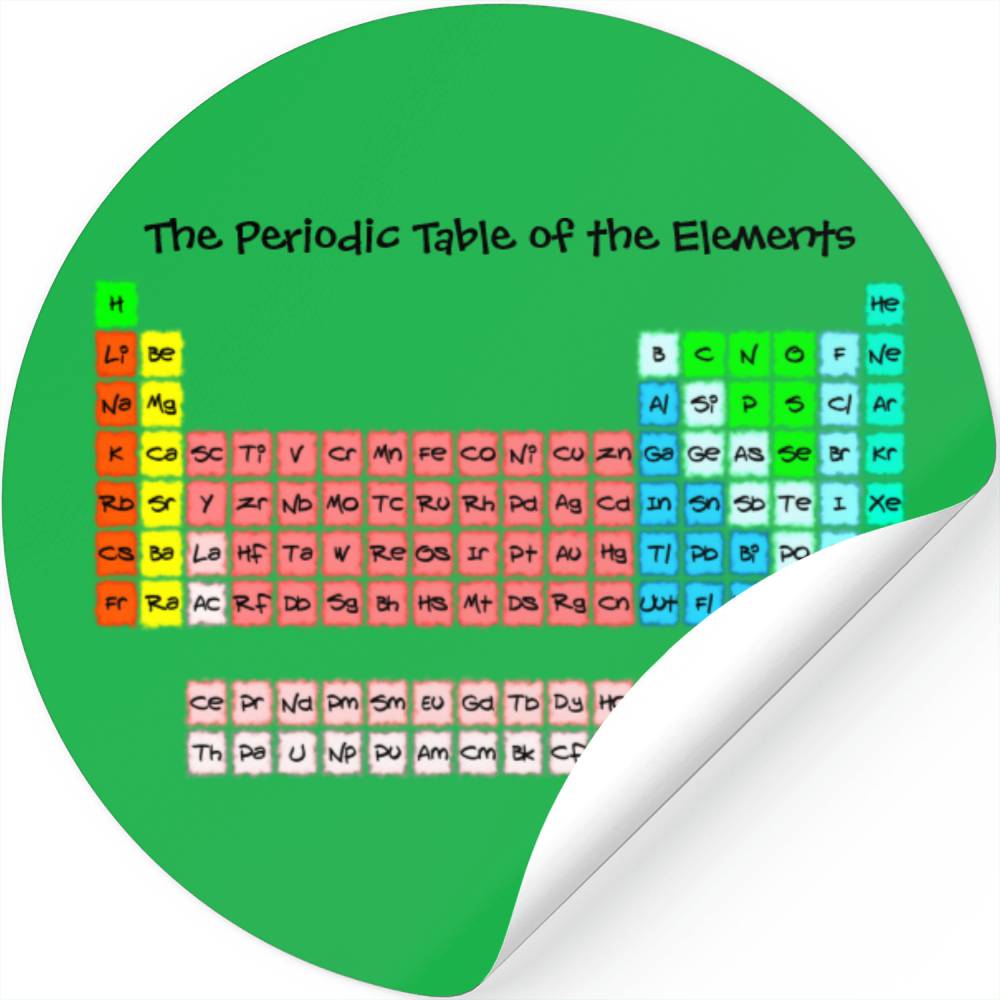 Simple Periodic Table Handwritten Style Stickers Designed And Sold By Carlos Magno 