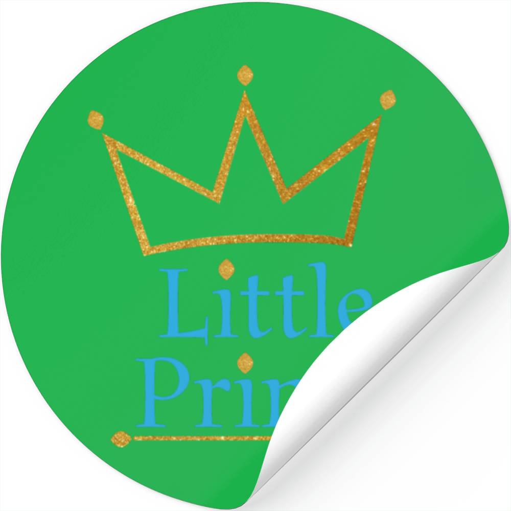 Little Prince Gold Crown Stickers Designed & Sold By Guru Raj