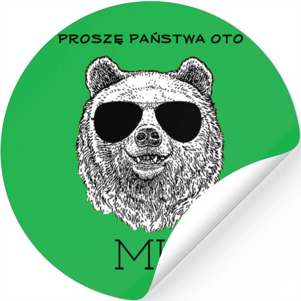 Custom PROSZĘ PAŃSTWA OTO MIŚ Men Funny PRL Polish Stickers Designed ...