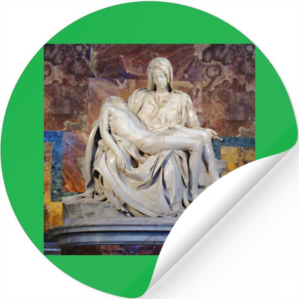 The Pieta By Michelangelo Stickers Designed & Sold By Mwanaidi